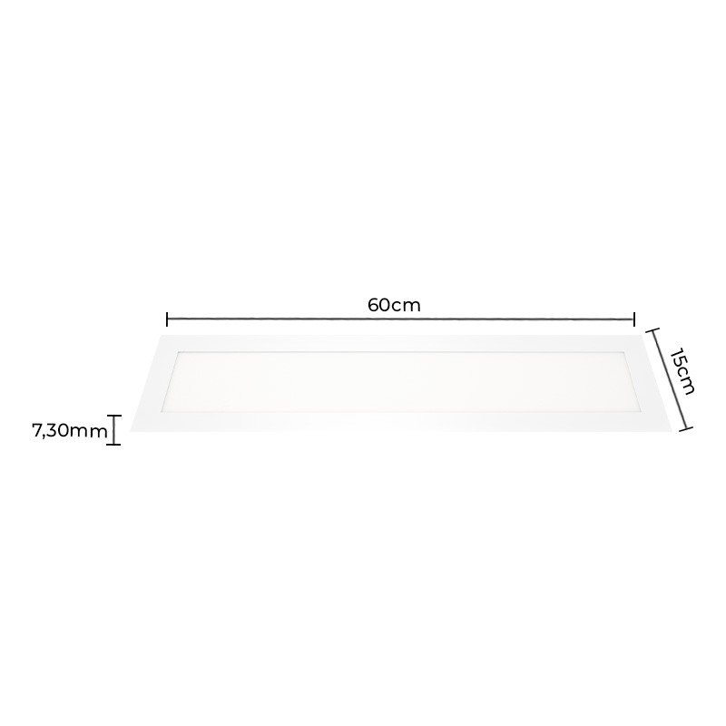 Luminária LED Retangular Embutir 15x60CM 36W